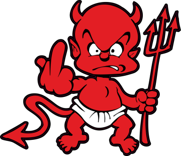 autocollant petit diable | Autocollants-Stickers