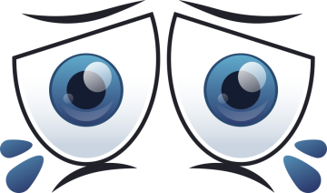 Autocollant Yeux Triste 2 - ref.d8678 | Autocollants-Stickers