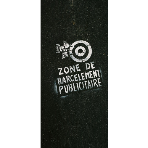 Sticker Porte Zone De Harcèlement Publicitaire - ref.sp1612172
