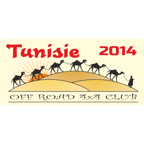 Autocollant 4x4 Off Road Tunisie 2014 - ref.d10075