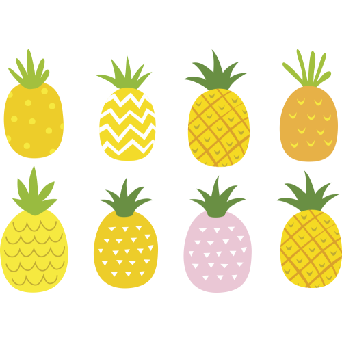 Autocollant Kit Ananas - ref.d10297 | Autocollants-Stickers