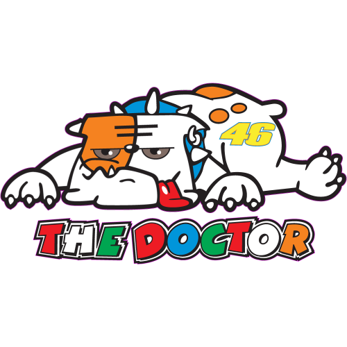 Autocollant 46 Valentino 1 - ref.d6059 | Autocollants-Stickers