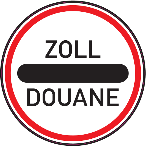 Panneau Douanes | Autocollants-Stickers