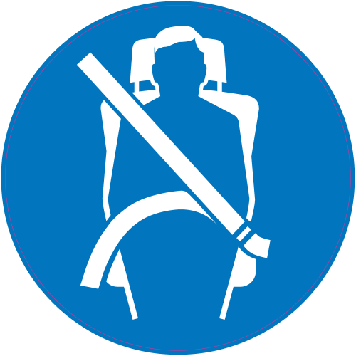 Panneau Obligation Attacher ceinture de sécurité