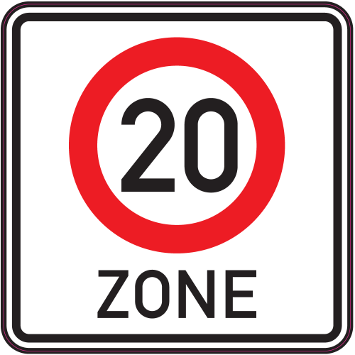 Panneau Indication Zone 20 | Autocollants-Stickers
