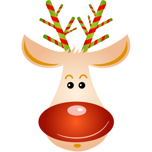 Déco Noel Renne Rigolo 1 - ref.d7173 | Autocollants-Stickers