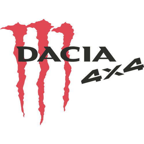 Autocollant Logo Dacia 4x4 Monster - ref.d9051 | Autocollants-Stickers