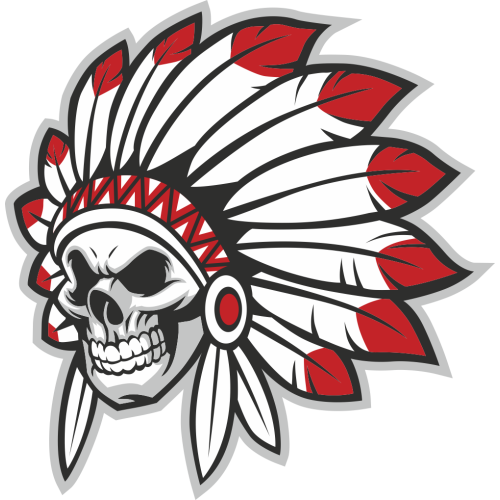 Autocollant Indien Skull 4 - ref.d9727a | Autocollants-Stickers