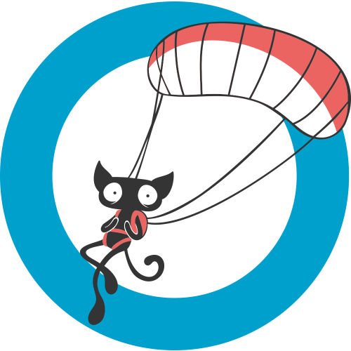 Autocollant Bd 10 Chat Parachute - ref.d9803 | Autocollants-Stickers