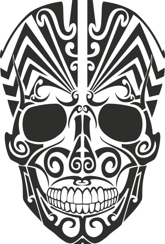 Sticker Tribal Skull - ref.11230 | Autocollants-Stickers