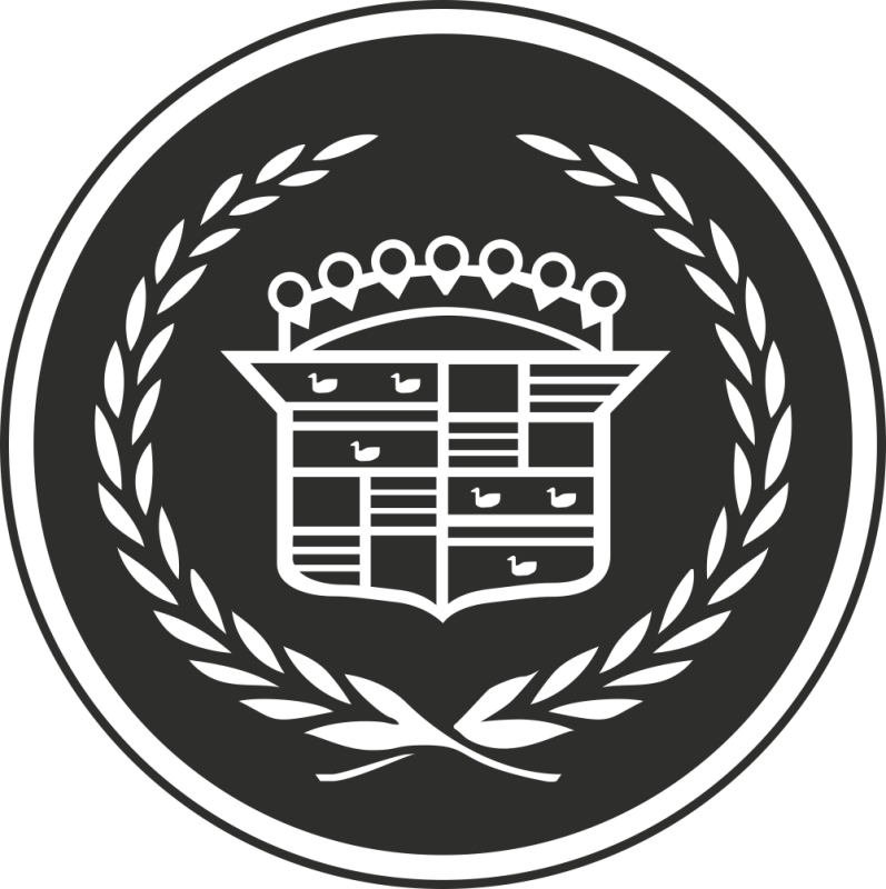 Sticker Cadillac Logo Noir - ref.11438 | Autocollants-Stickers