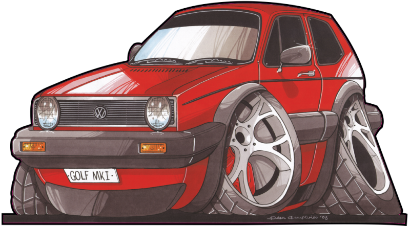 Autocollant 2419 Golf MK1 | Autocollants-Stickers