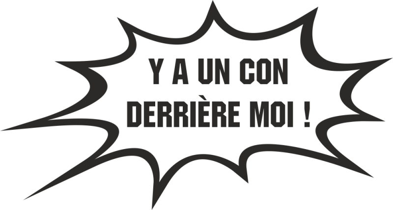 Sticker Humour Con - ref.12250 | Autocollants-Stickers