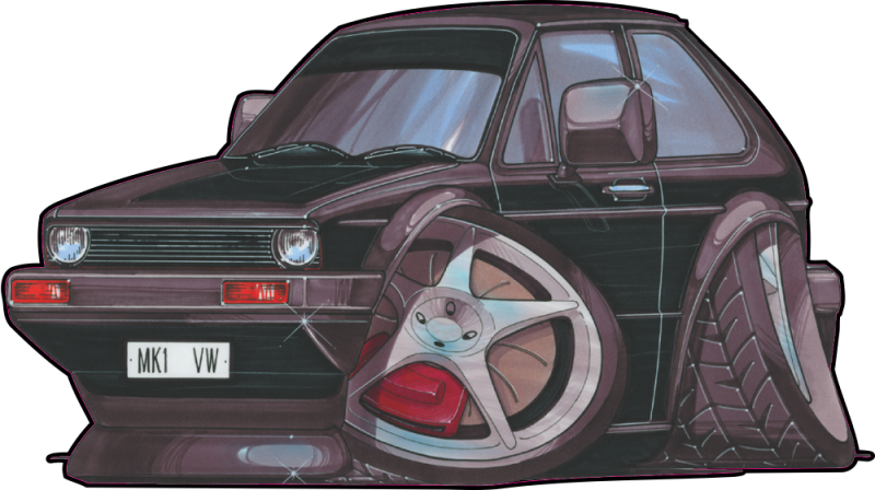 Autocollant 549-Golf MK1 | Autocollants-Stickers