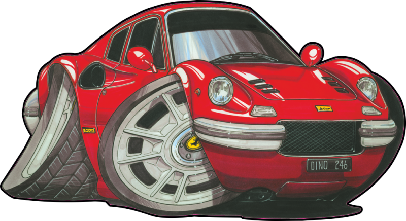 Autocollant 726-Ferrari-Dino | Autocollants-Stickers