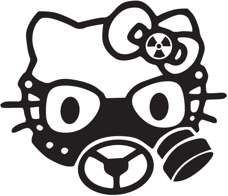 Jdm Hello Kitty Masque - ref.7735 | Autocollants-Stickers
