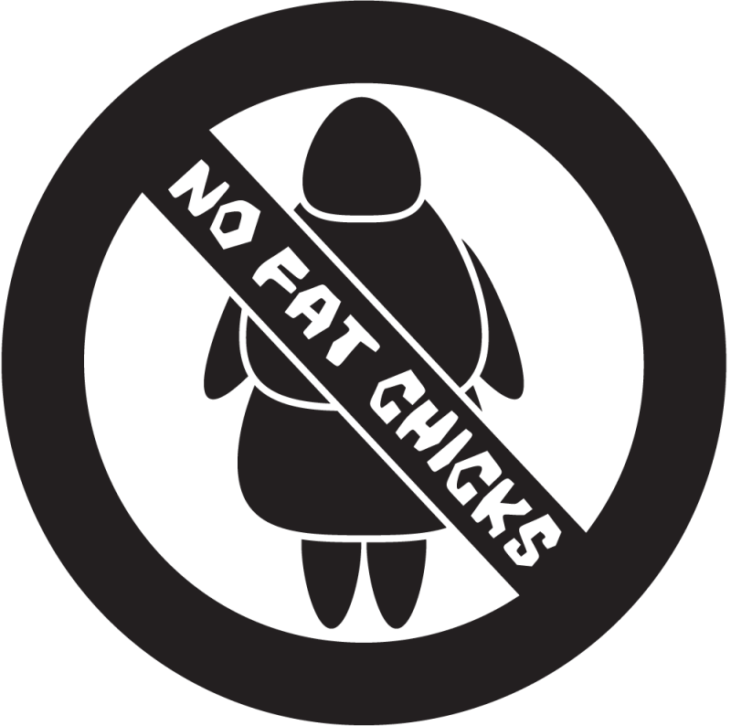 Jdm No Fat Chicks - ref.7932 | Autocollants-Stickers
