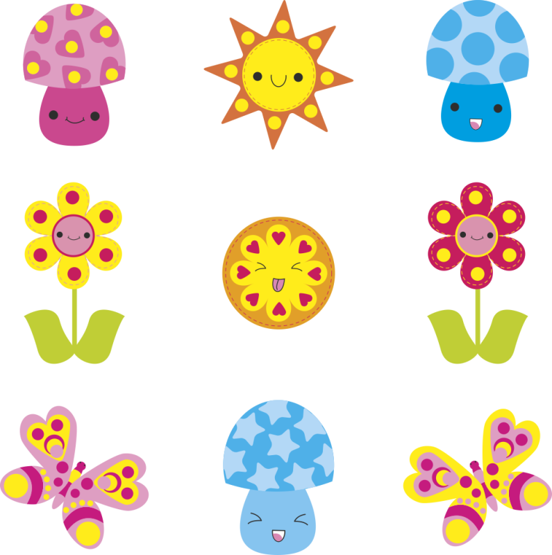 Autocollant Kit Enfant Printemps - ref.d10188 | Autocollants-Stickers
