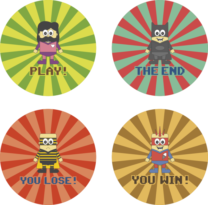 Autocollant Kit Geek 2 - ref.d10190 | Autocollants-Stickers