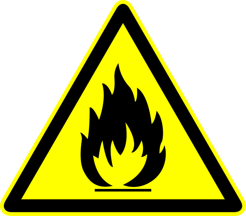 Autocollant Panneau Danger Inflammable - ref.d10488 | Autocollants-Stickers