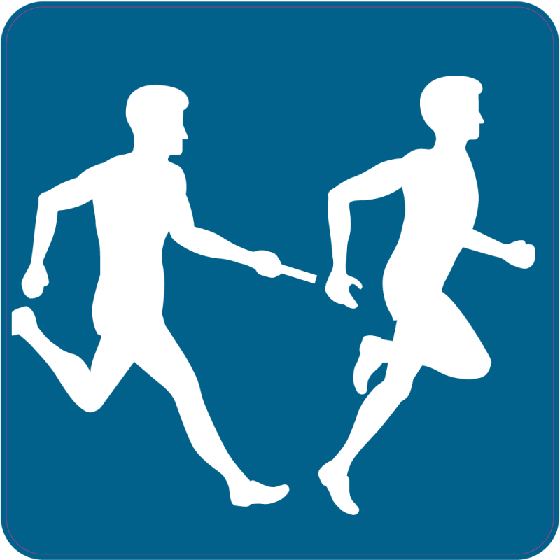 Course De Relais A - ref.d6726 | Autocollants-Stickers