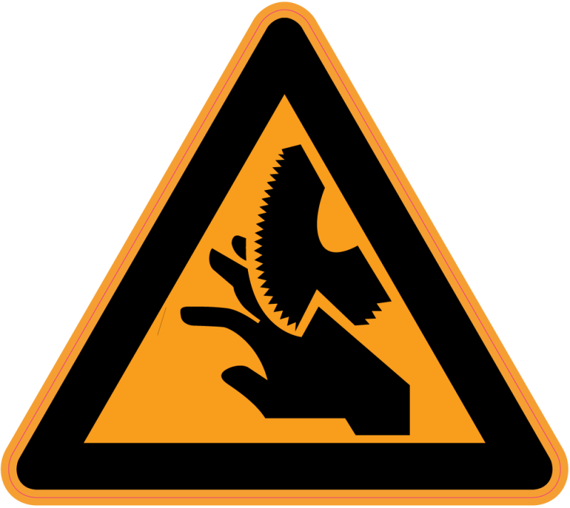 Panneau Danger Risque de coupures 2 | Autocollants-Stickers