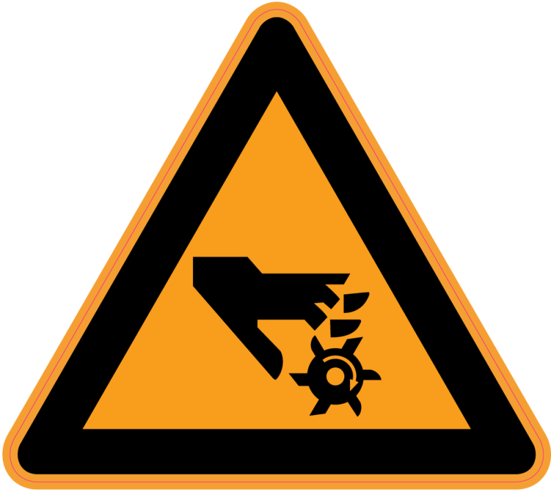 Panneau Danger Risque de blessure des mains 3 | Autocollants-Stickers