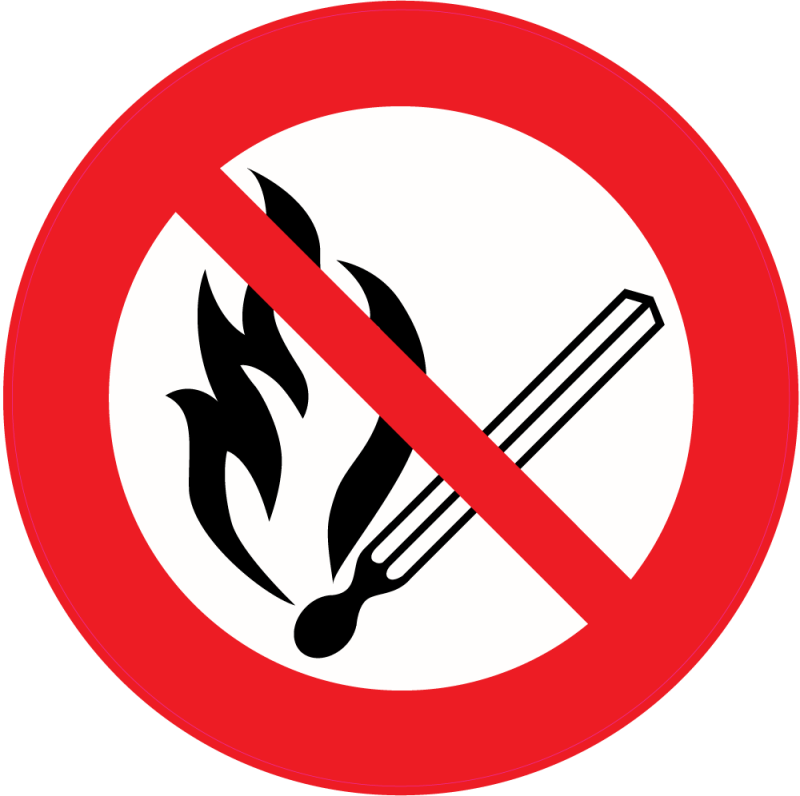 Panneau Interdiction d'allumer une flamme | Autocollants-Stickers