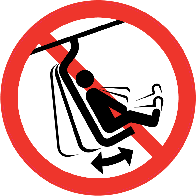 Panneau Interdiction de se balancer | Autocollants-Stickers