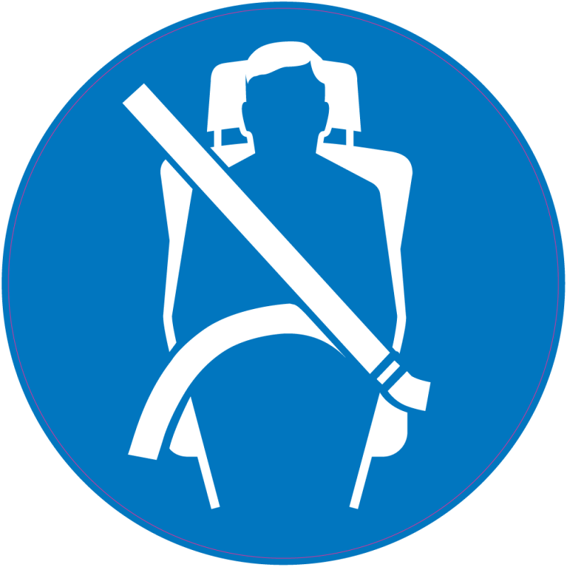 Panneau Obligation Attacher ceinture de sécurité | Autocollants-Stickers