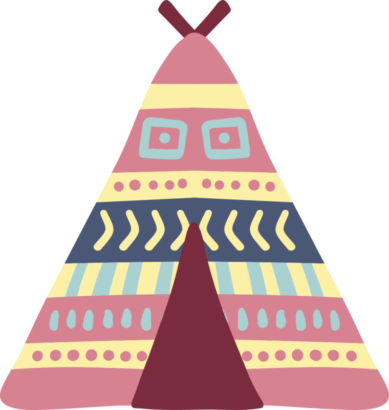 Autocollant Indien Tipi - ref.d8659 | Autocollants-Stickers
