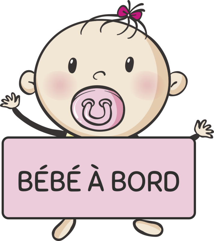 Autocollant Bébé à Bord Bébé Tétine Refd9224 Autocollants Stickers