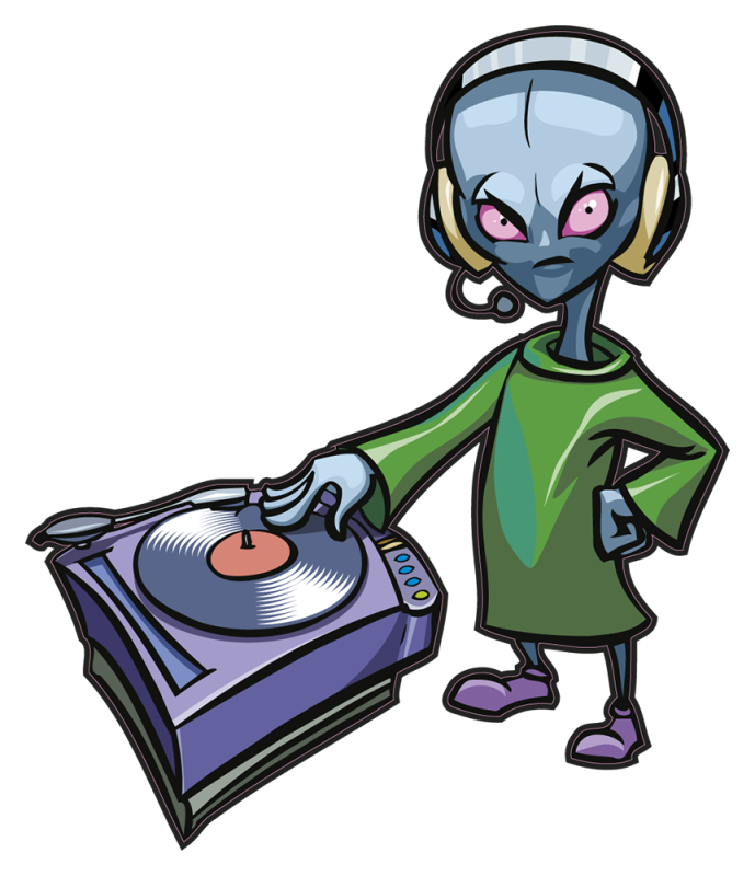 alien dj - ref.dac-097 | Autocollants-Stickers