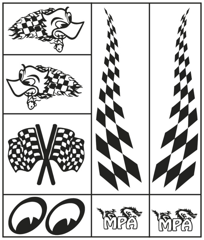 Racing'kit - ref.k001 | Autocollants-Stickers