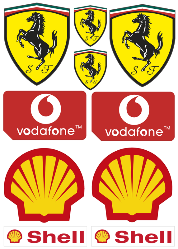FERRARI - ref.kit-004-ferrari | Autocollants-Stickers