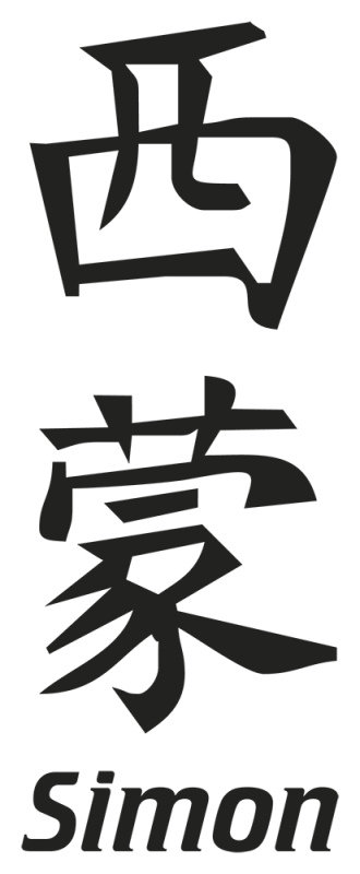 Prenom Chinois Simon - ref.simon-chinois | Autocollants-Stickers