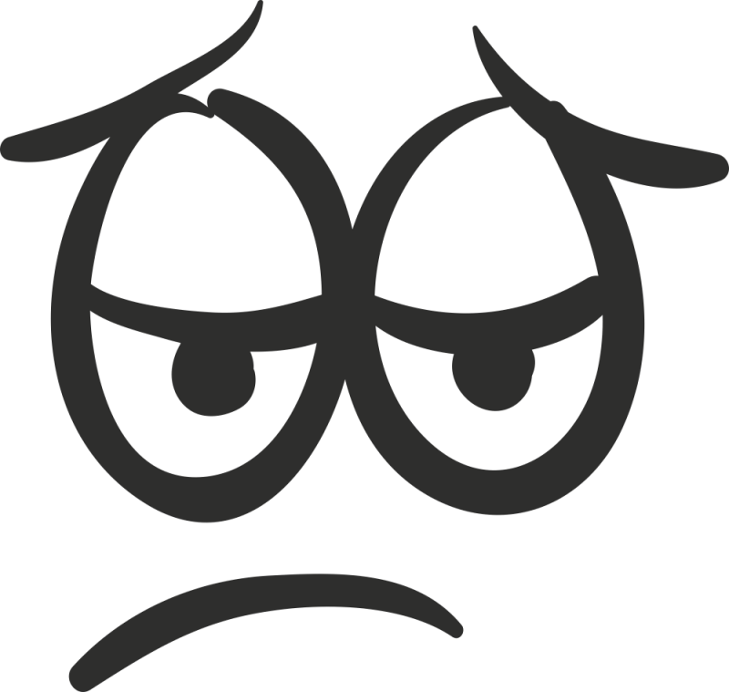 Sticker Smiley Triste | Autocollants-Stickers