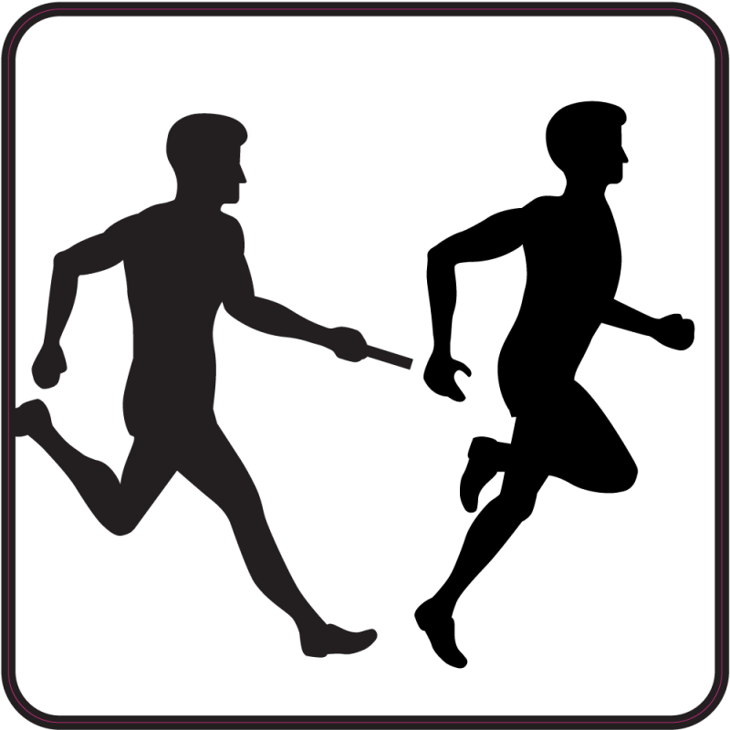 Course De Relais B | Autocollants-Stickers