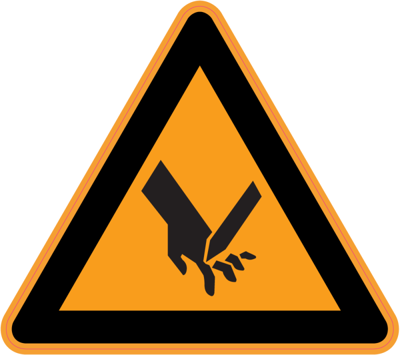 Panneau Danger Risque de coupures | Autocollants-Stickers