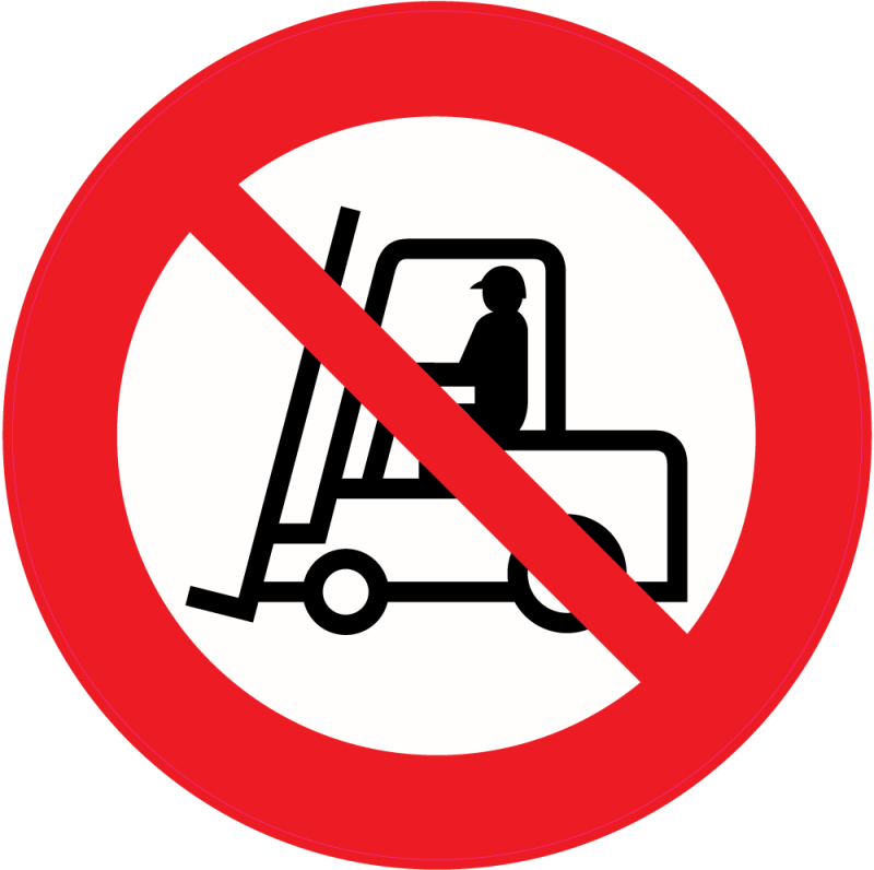 Panneau Interdiction aux chariots élévateurs | Autocollants-Stickers