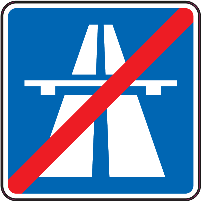 Panneau Indication Fin d'autoroute | Autocollants-Stickers